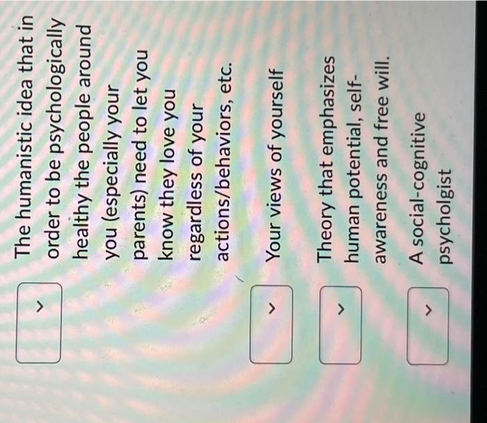 Solved 1. unconditional positive regard 2. Carl Rogers 3. | Chegg.com