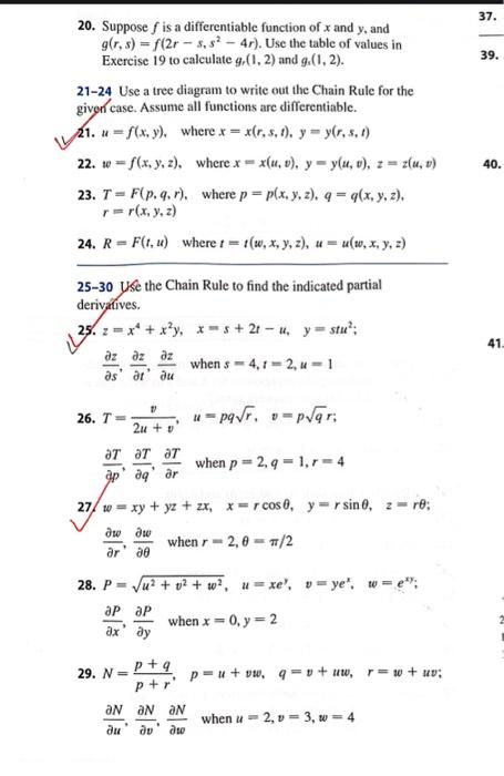 Solved 20. Suppose f is a differentiable function of x and | Chegg.com