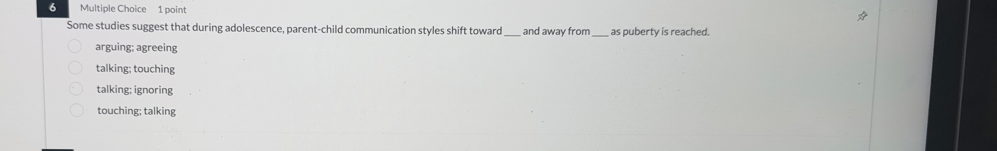 Solved 6Multiple Choice1 ﻿pointSome studies suggest that | Chegg.com