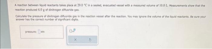 Solved A reaction between liquid reactants takes place at | Chegg.com