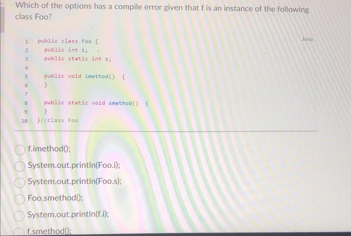 Solved What Is The Output Of The Following Java Program When
