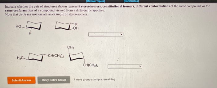 Solved [Review Topics) [References Indicate whether the pair | Chegg.com