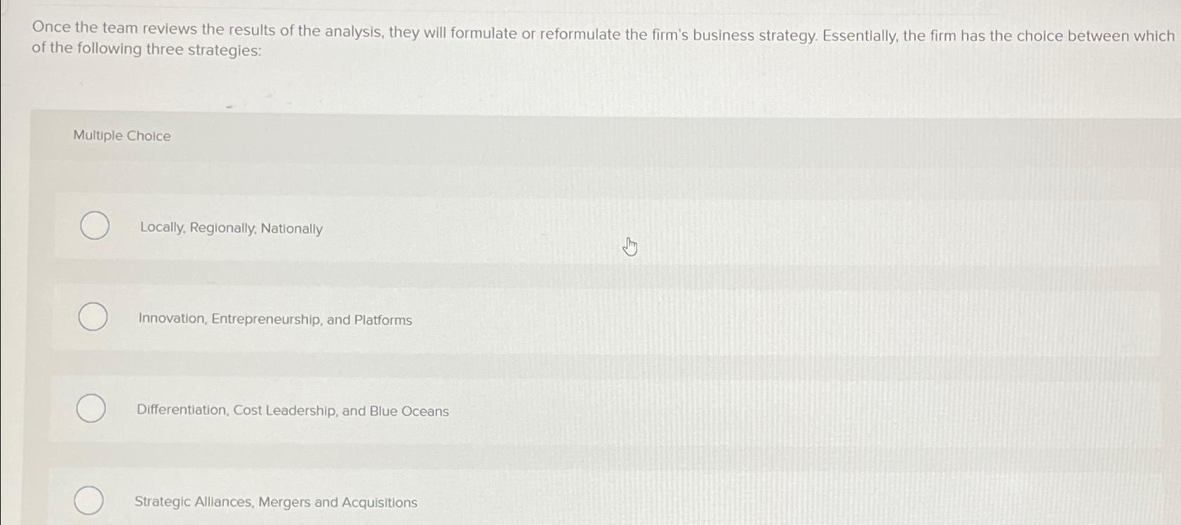 Solved Once the team reviews the results of the analysis, | Chegg.com