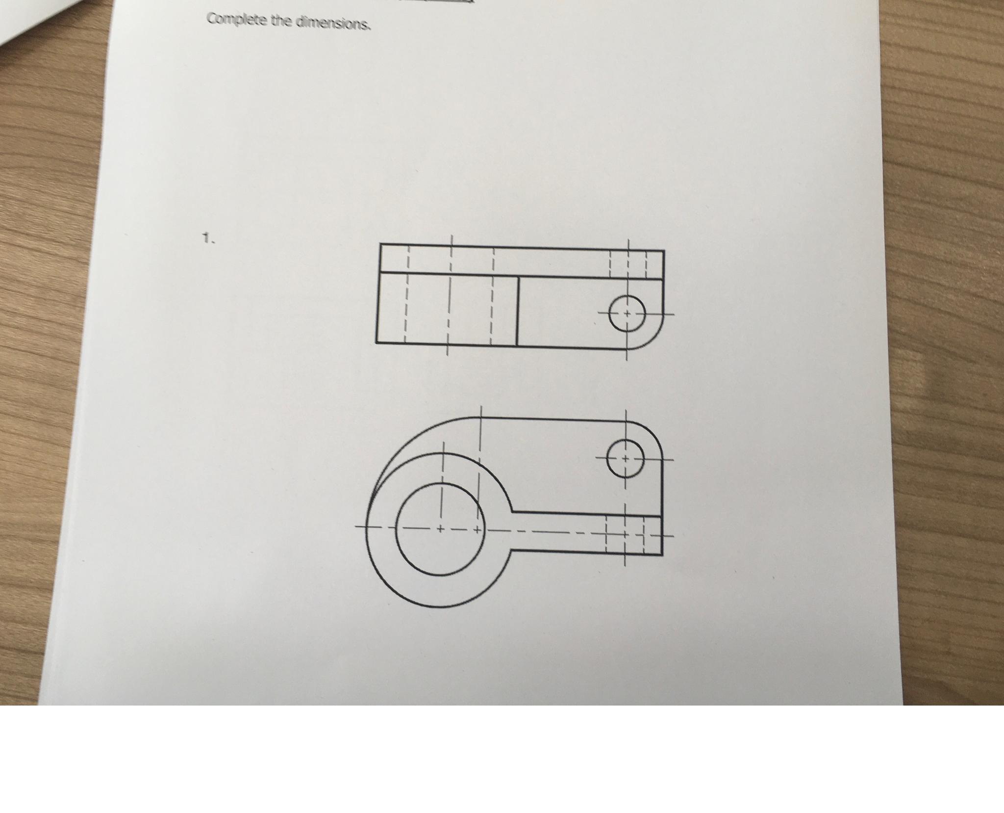 Solved Complete the dimensions.1. | Chegg.com