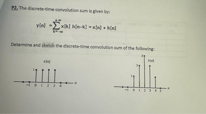 Solved The discrete-time convolution sum is given by: +8 | Chegg.com