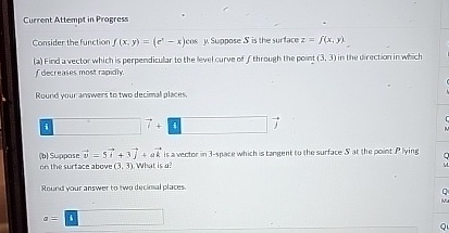 Solved Current Attempt in ProgressConsider the function | Chegg.com