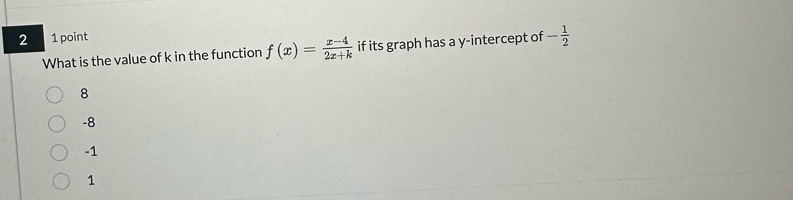 Solved 21 ﻿pointWhat is the value of k ﻿in the function | Chegg.com