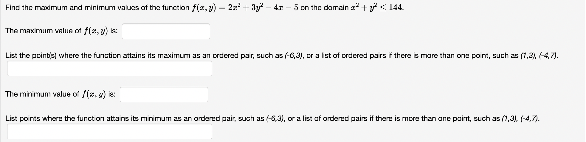 Solved Find the maximum and minimum values of the function | Chegg.com