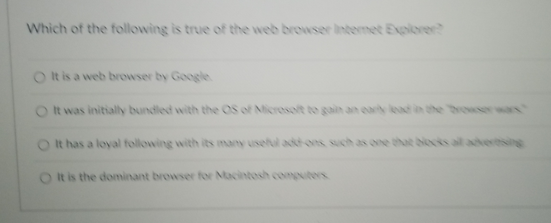 Solved Which of the following is true of the web browser | Chegg.com