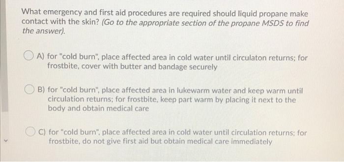 Solved What emergency and first aid procedures are required | Chegg.com