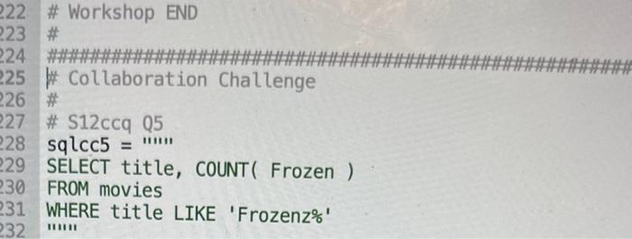 Scroll down below the comment \# S12ccq Q5 Compose a | Chegg.com