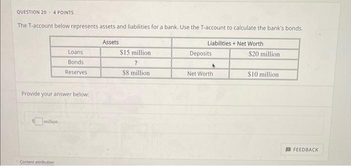 Solved The T-account below represents assets and liabilities | Chegg.com