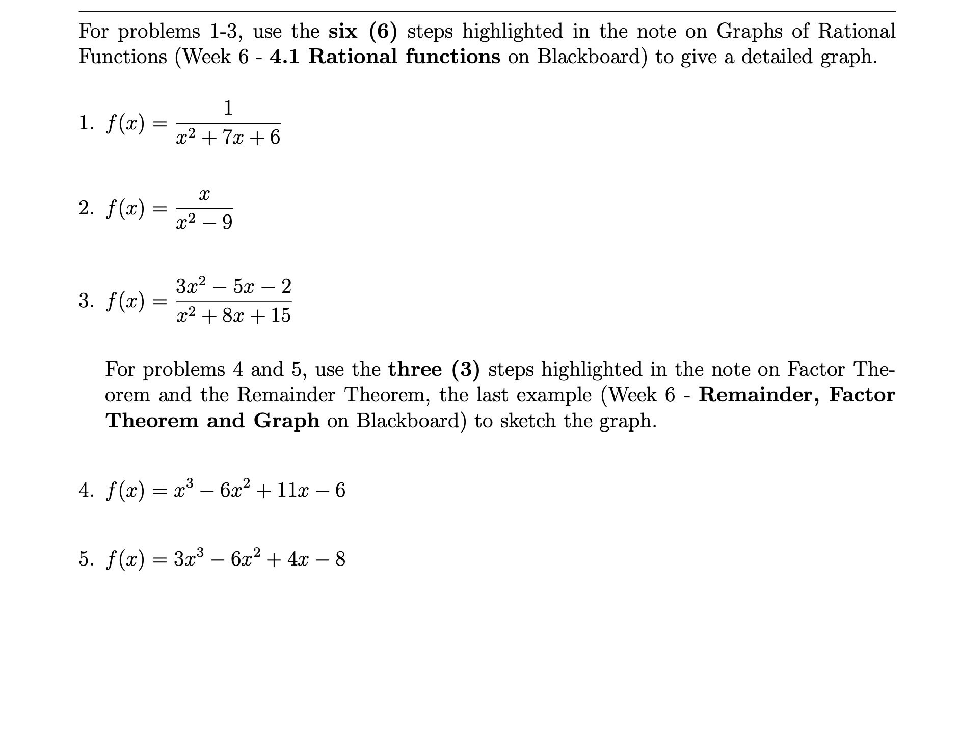 Solved For problems 1-3, ﻿use the six (6) ﻿steps highlighted | Chegg.com