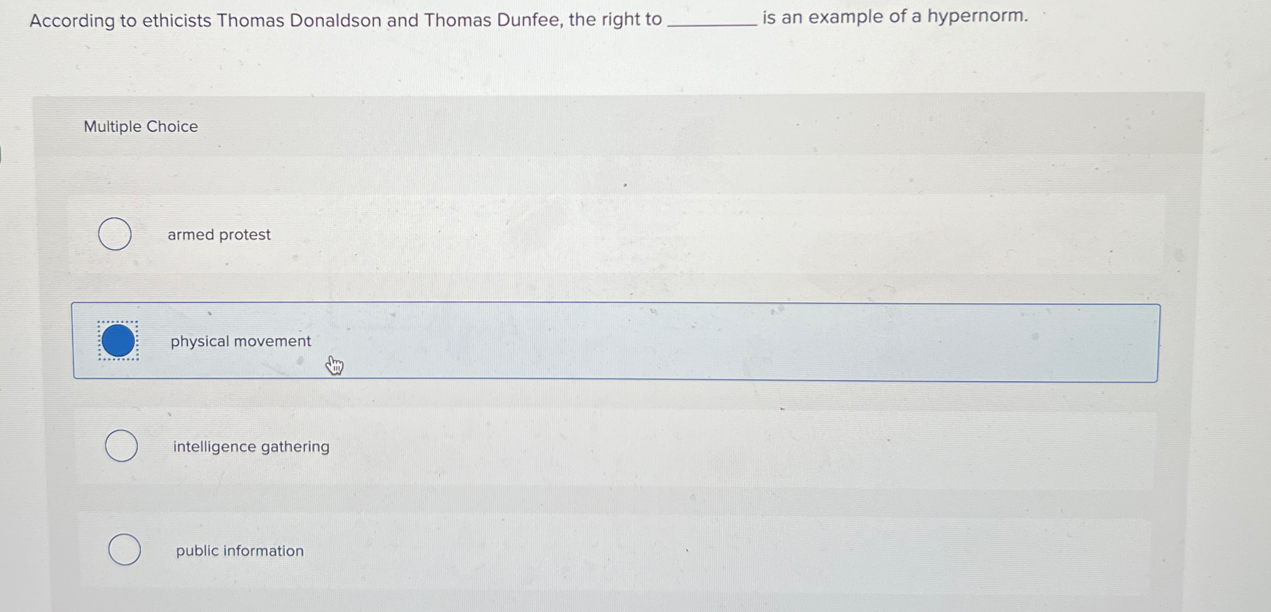Solved According to ethicists Thomas Donaldson and Thomas | Chegg.com