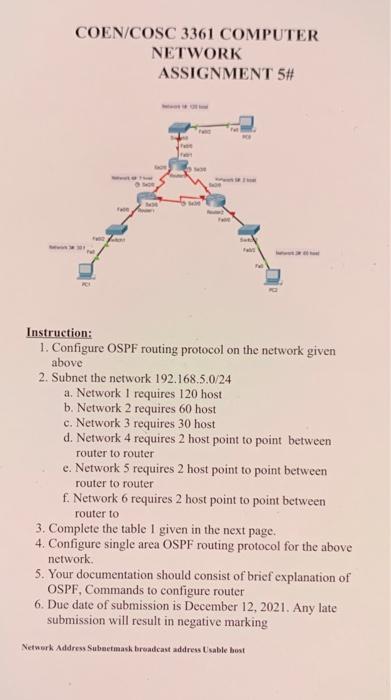 Solved COEN/COSC 3361 COMPUTER NETWORK ASSIGNMENT 5# | Chegg.com