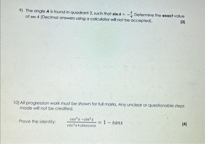 Solved 6) Given the function \\( f(x)=\\frac{1}{3} x^{2}-6 | Chegg.com