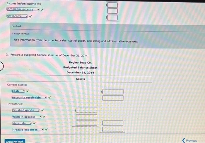 Solved Budgeted Income Statement and Balance Sheet As a | Chegg.com
