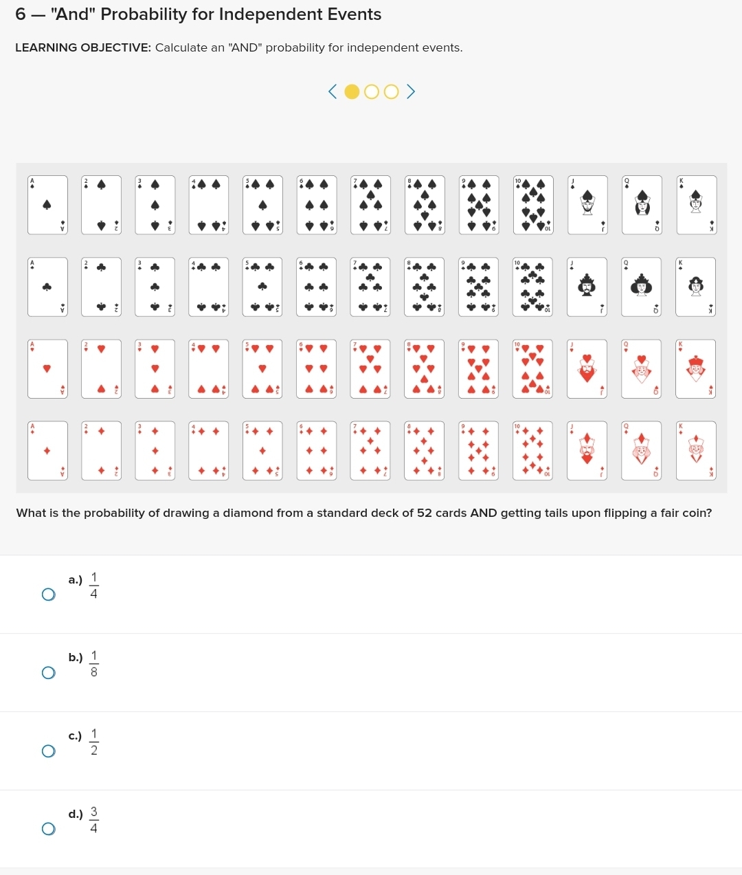 Solved 6 - ﻿"And" Probability for Independent EventsLEARNING | Chegg.com