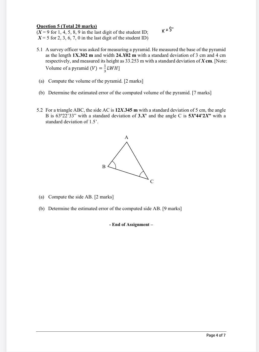 Solved Question 5 (Total 20 marks)( x=9 for 1, 4, 5, 8, 9 | Chegg.com Solved Question 5 (Total 20 marks)( x=9 for 1, 4, 5, 8, 9 | Chegg.com