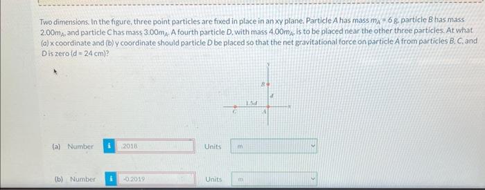 Solved Two dimensions. In the figure, three point particles | Chegg.com