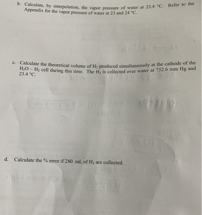 c. Calculate the theoretical volume of H2 produced | Chegg.com