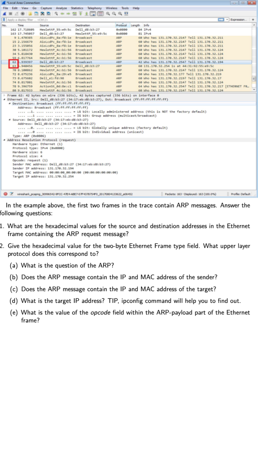 Solved In the example above, the first two frames in the | Chegg.com