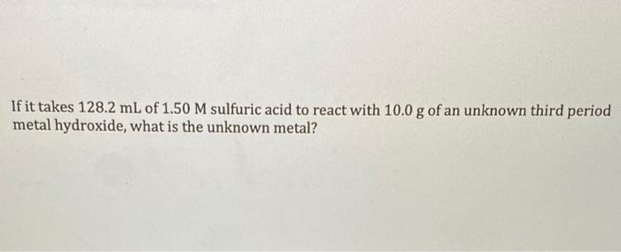 Solved What is the unknkwn ? | Chegg.com