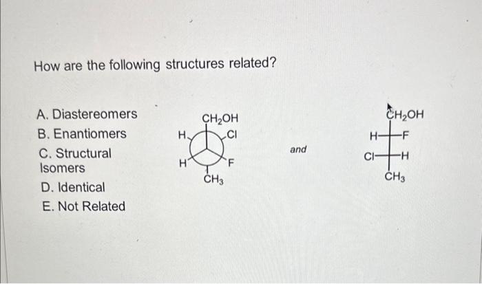Solved How are the following structures related? A. | Chegg.com