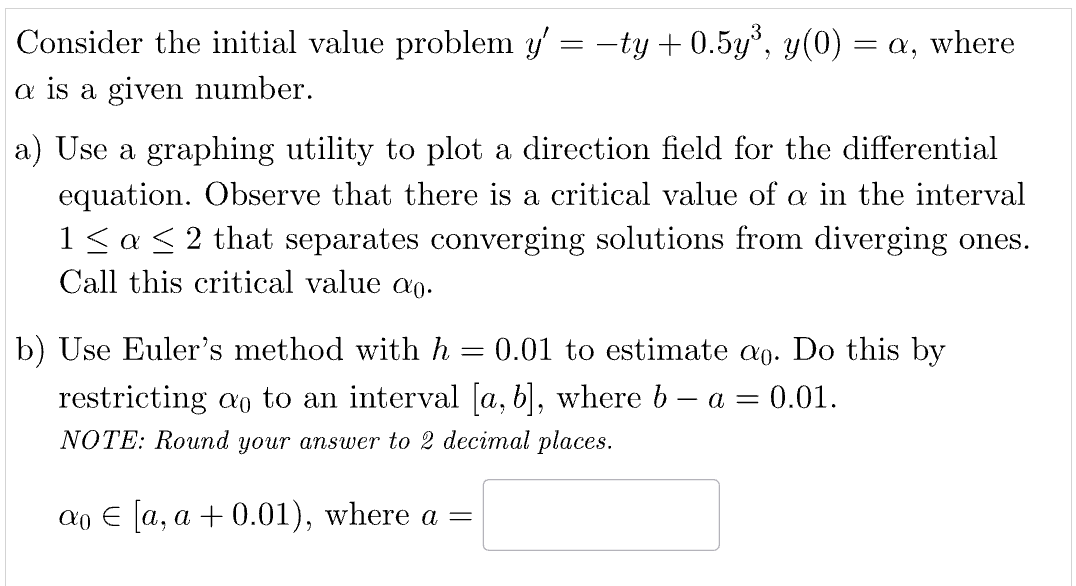 Consider the initial value problem | Chegg.com