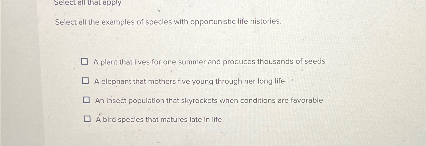 Solved Select all that applySelect all the examples of | Chegg.com