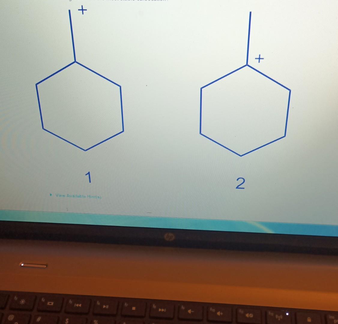 Solved Which is the most stable carbocation between 1 2 3 4 | Chegg.com