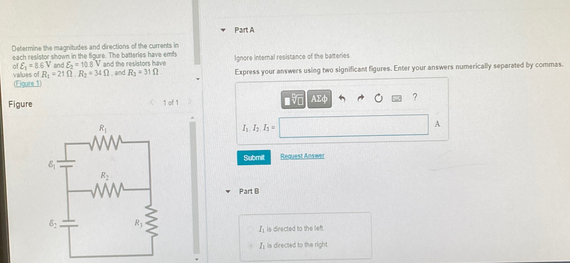 Solved Part Adetermine The Magnitudes And Directions Of The