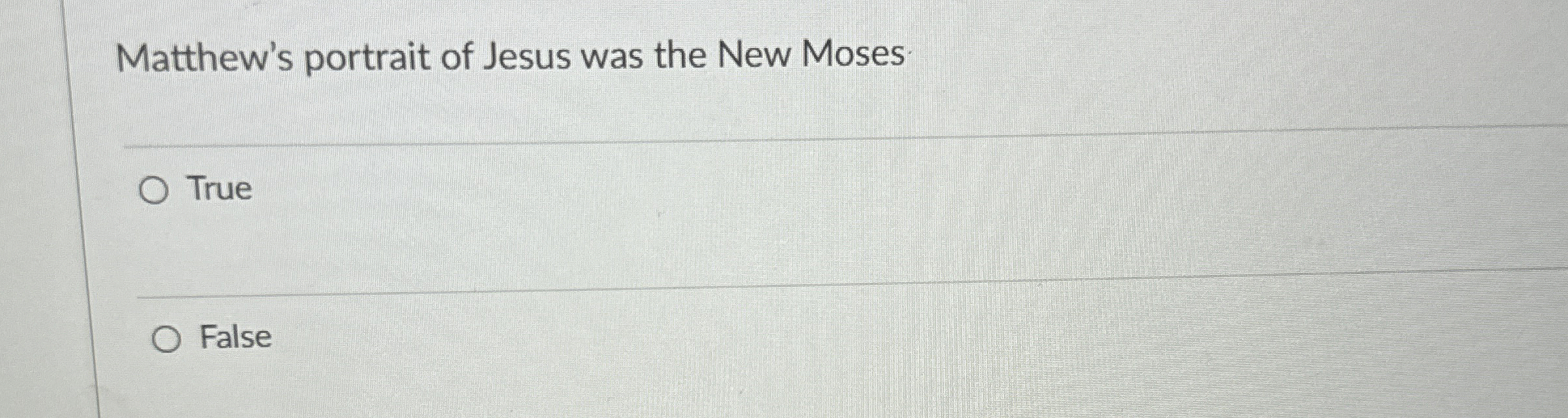 Solved Matthew's portrait of Jesus was the New | Chegg.com