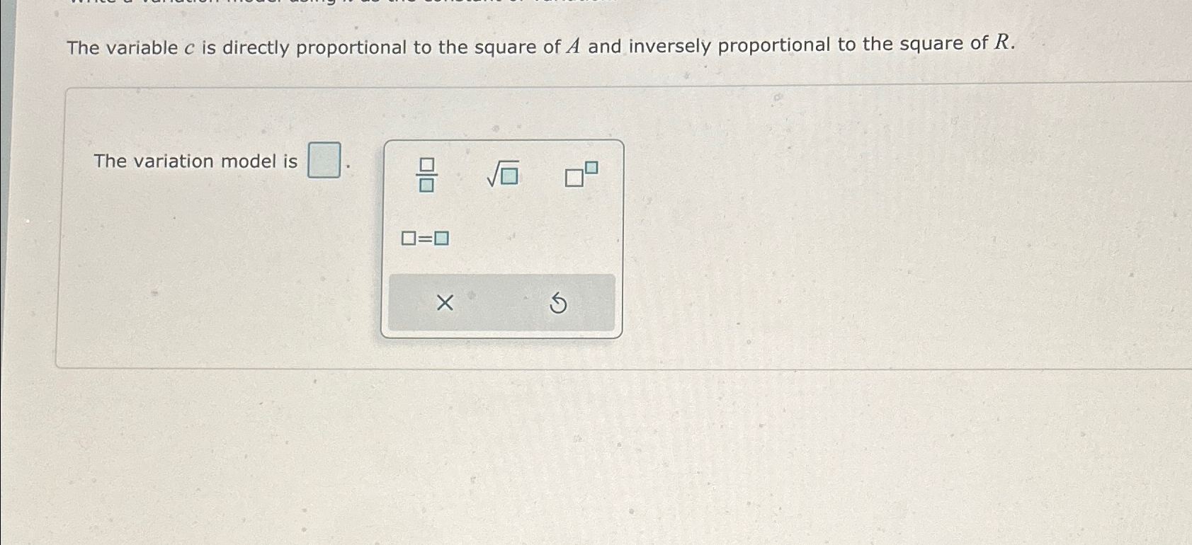 Solved The variable c ﻿is directly proportional to the | Chegg.com