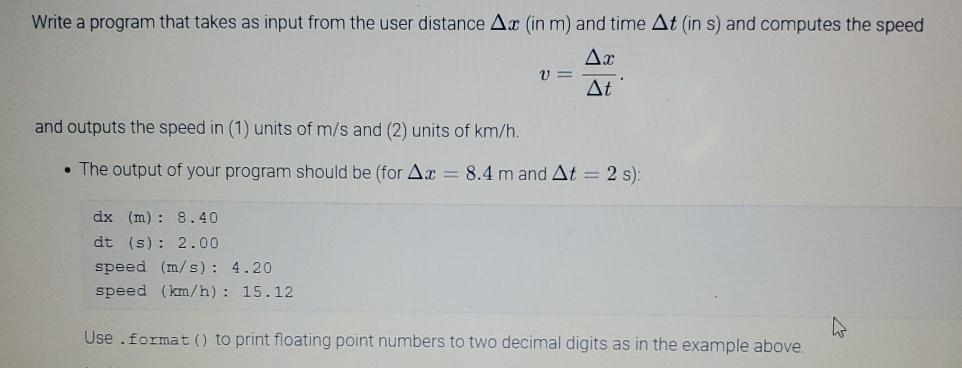 Solved Write a program that takes as input from the user | Chegg.com