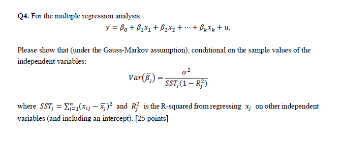 Solved Q4. ﻿For the multiple regression | Chegg.com