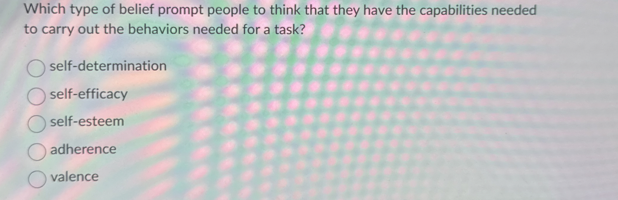 Solved Which type of belief prompt people to think that they | Chegg.com