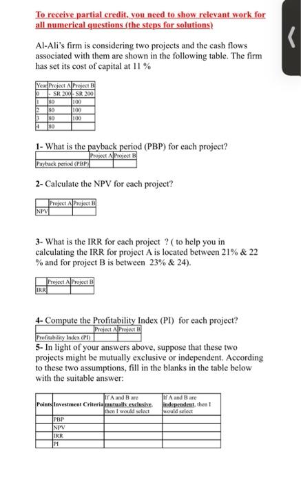 Solved To receive partial credit, you need to show relevant | Chegg.com
