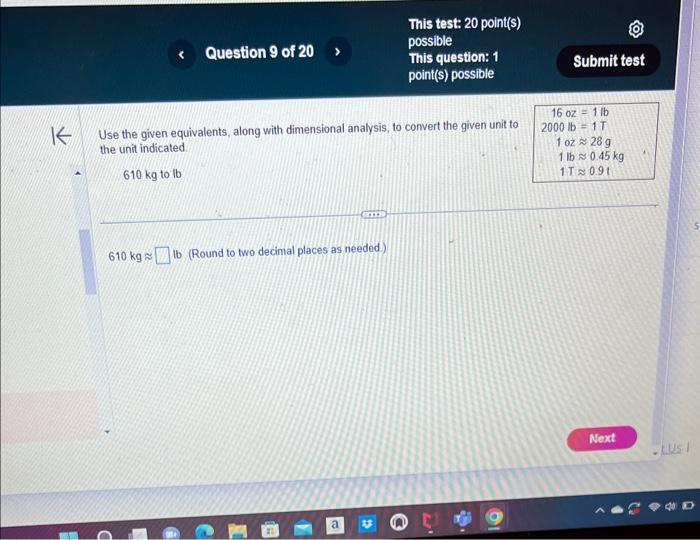 Solved Use the given equivalents, along with dimensional | Chegg.com