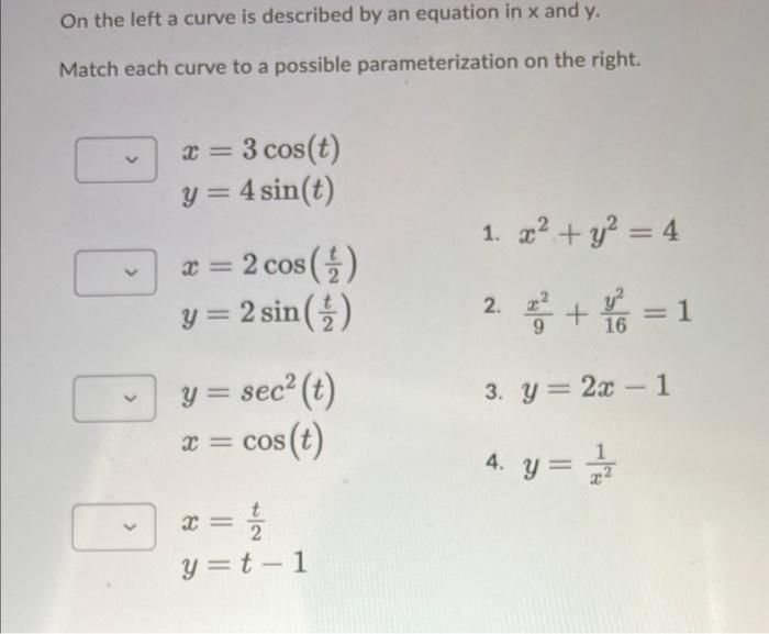 Solved On the left a curve is described by an equation in x | Chegg.com