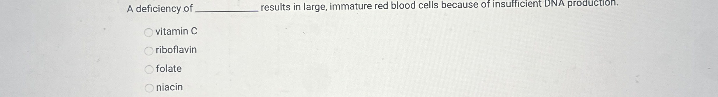 Solved A deficiency of q, - ﻿results in large, immature red | Chegg.com