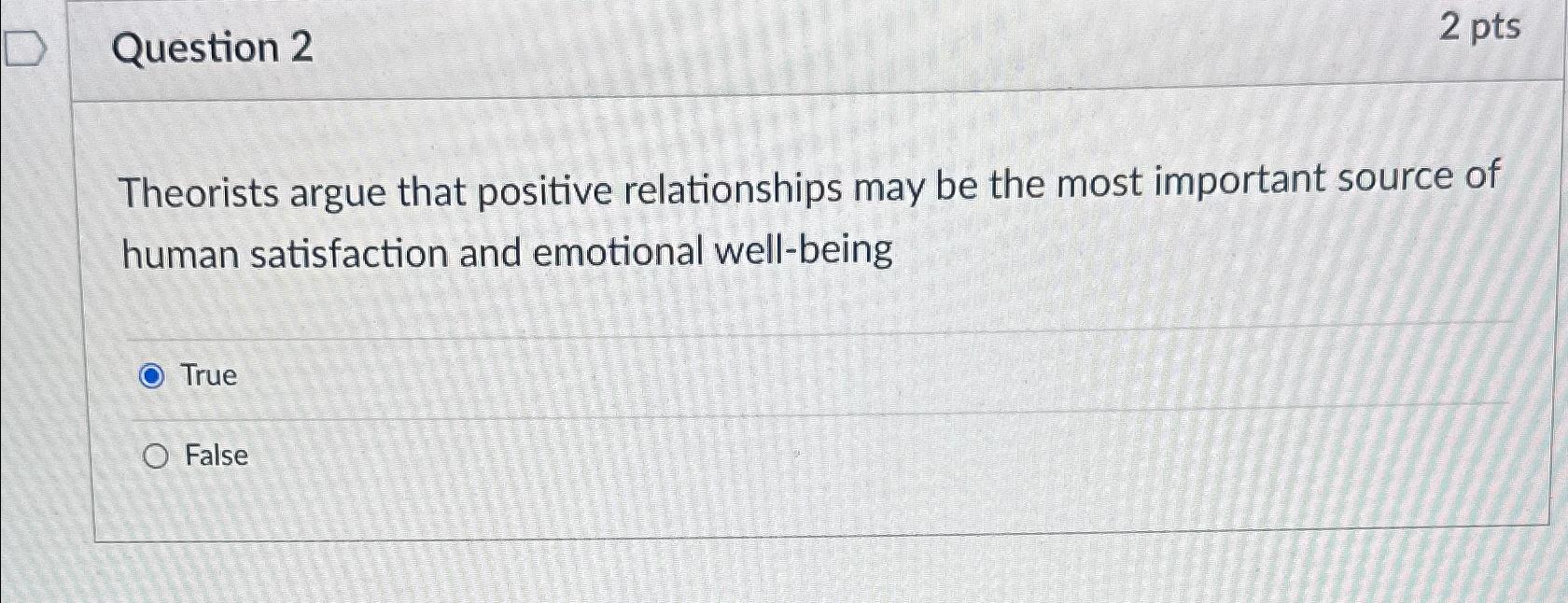 Solved Question 22 ﻿ptsTheorists argue that positive | Chegg.com