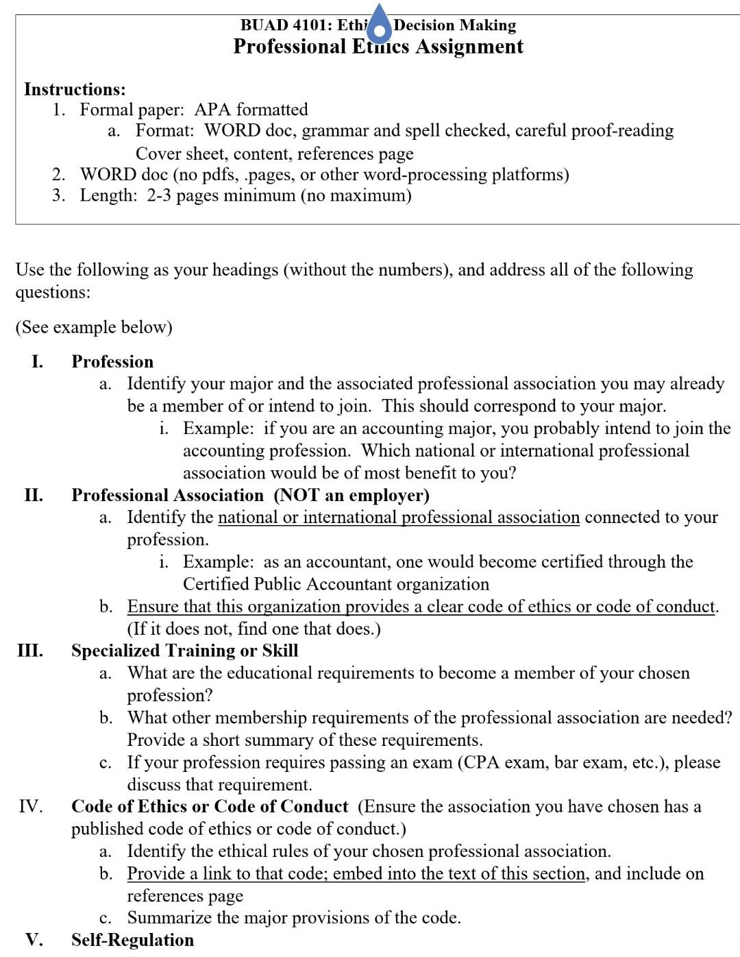 Instructions: 1. Formal paper: APA formatted a. | Chegg.com