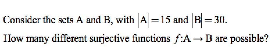 Solved Consider the sets A and B, ﻿with |A|=15 ﻿and | Chegg.com