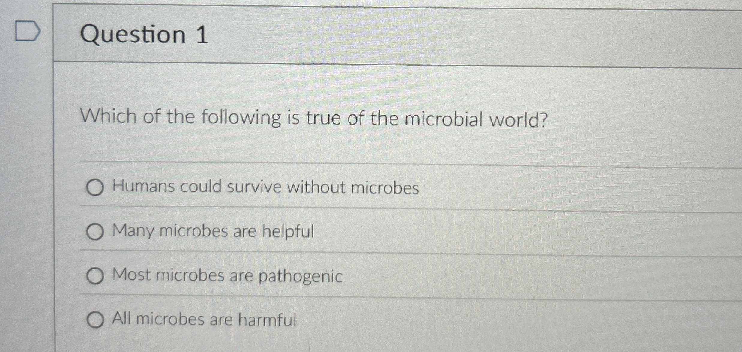 Solved Question 1Which of the following is true of the | Chegg.com