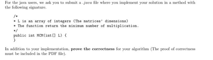 Solved Matrix Chain Multiplication In this problem, we ask | Chegg.com