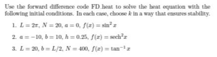 Solved In this Matlab exercise sheet, we consider the heat | Chegg.com
