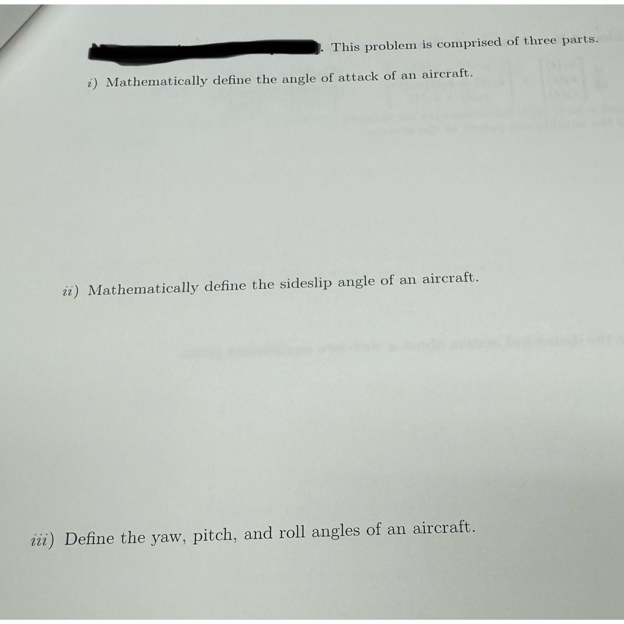 Solved This problem is comprised of three parts.i) | Chegg.com