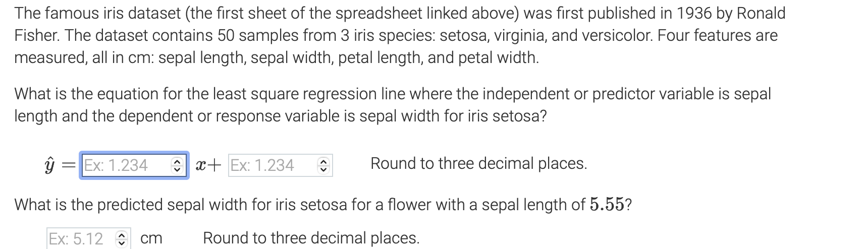 Solved Sepal length Sepal width Petal length Petal width | Chegg.com