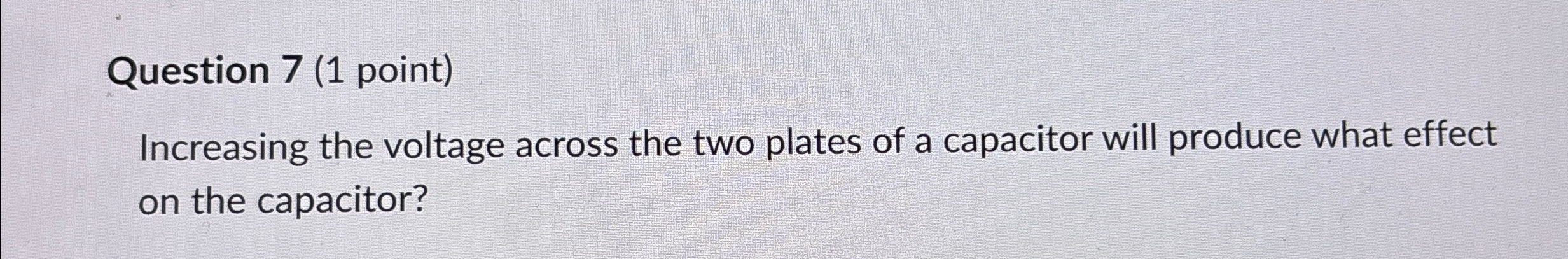 Solved Question 7 (1 ﻿point)Increasing the voltage across | Chegg.com